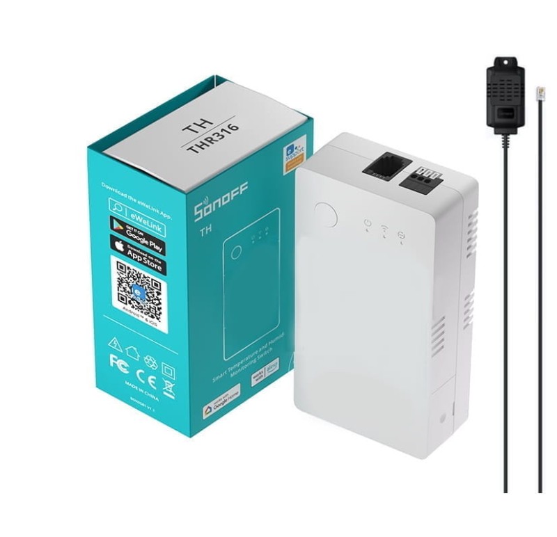 Sonoff TH Origin + THS01 przekaźnik Wifi z pomiarem temperatury i ...