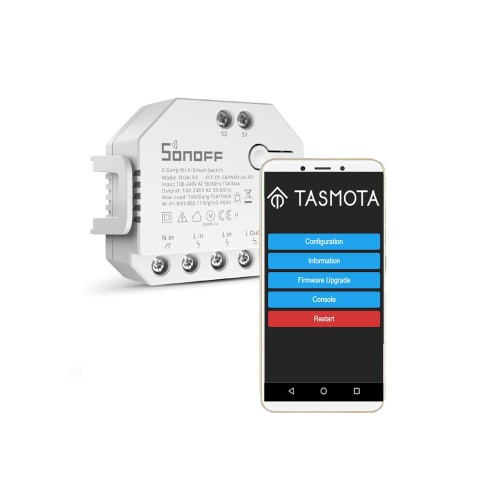 Sonoff Dual R3 z wgranym oprogramowaniem Tasmota - elty.pl