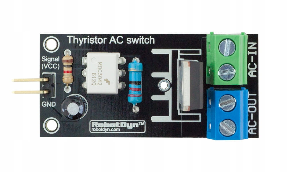 Moduł sterownika AC tyrystor i transoptor BTA16-600B MOC3042 - elty.pl